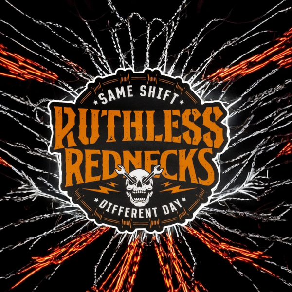Same Shift Barbedwire Sticker XL - Ruthless Rednecks