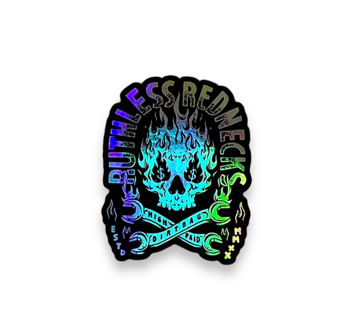 Brutal Flames Sticker | Ruthless Rednecks