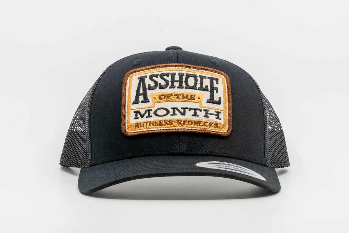 Asshole Of The Month Curved Brim Snapback | Ruthless Rednecks