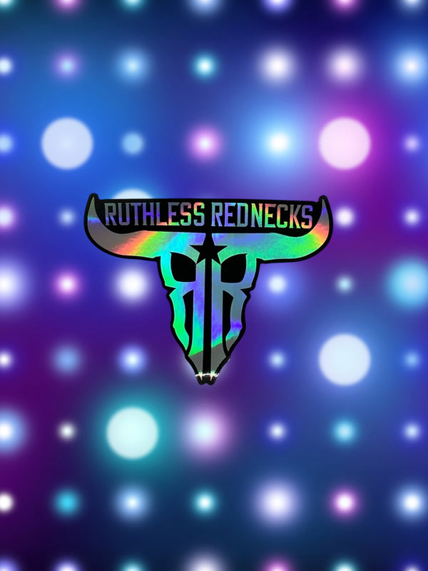 Raw Talent Holographic Sticker XL - Ruthless Rednecks