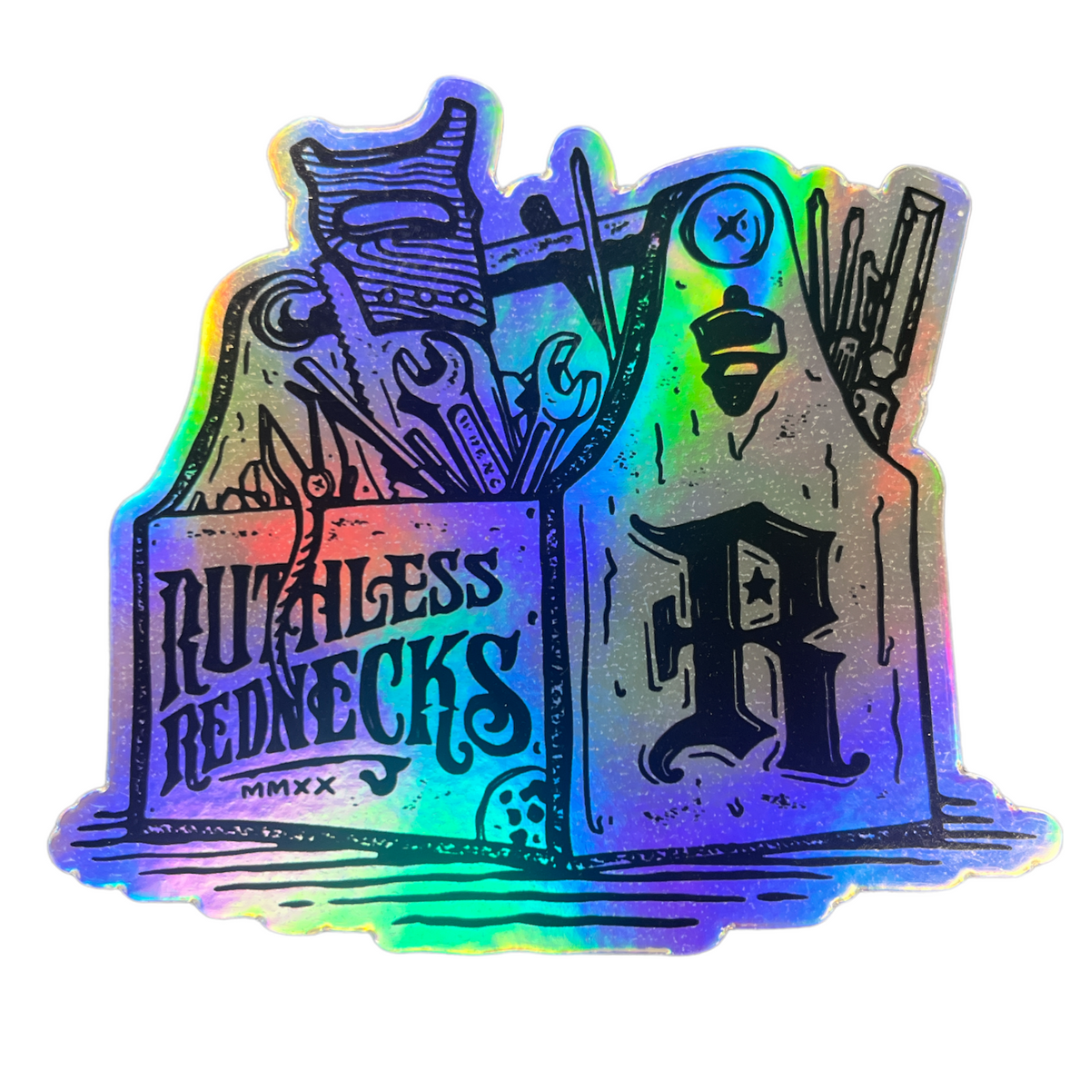 RR Tool Box Hologrpahic Sticker | Ruthless Rednecks