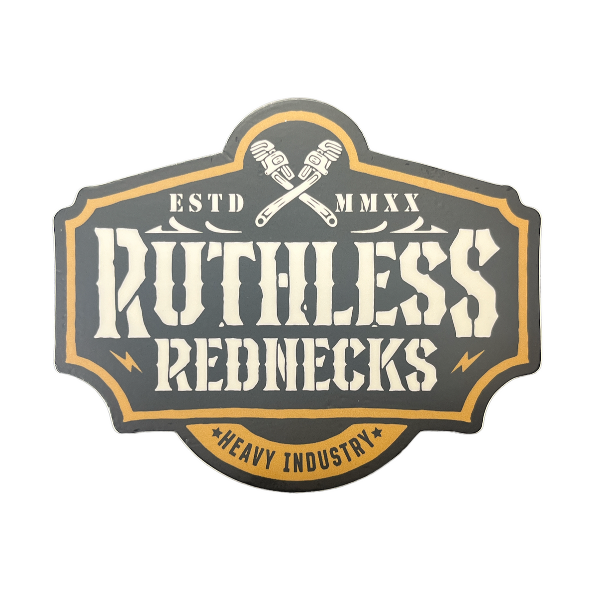 Heavy Industry Emblem Sticker | Ruthless Rednecks