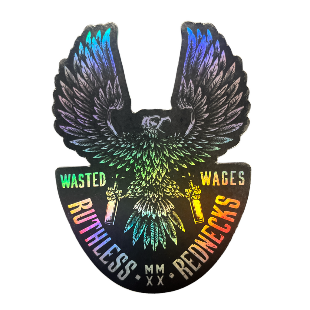 Flip The Bird Holographic Sticker | Ruthless Rednecks